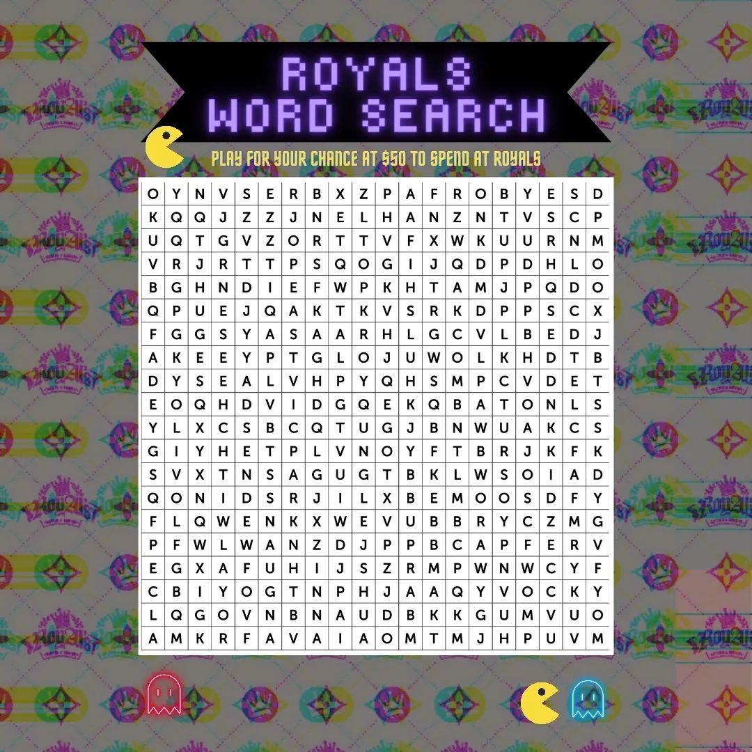 Win a $50 Voucher for RoyAl’s! Join the game: Word Search